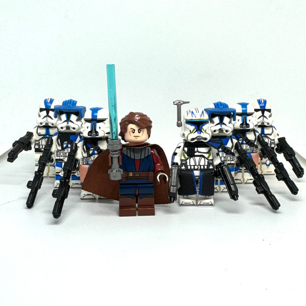 501St Clone Army Bundle Anakin Skywalker Captain Rex Clone Minifigure ...