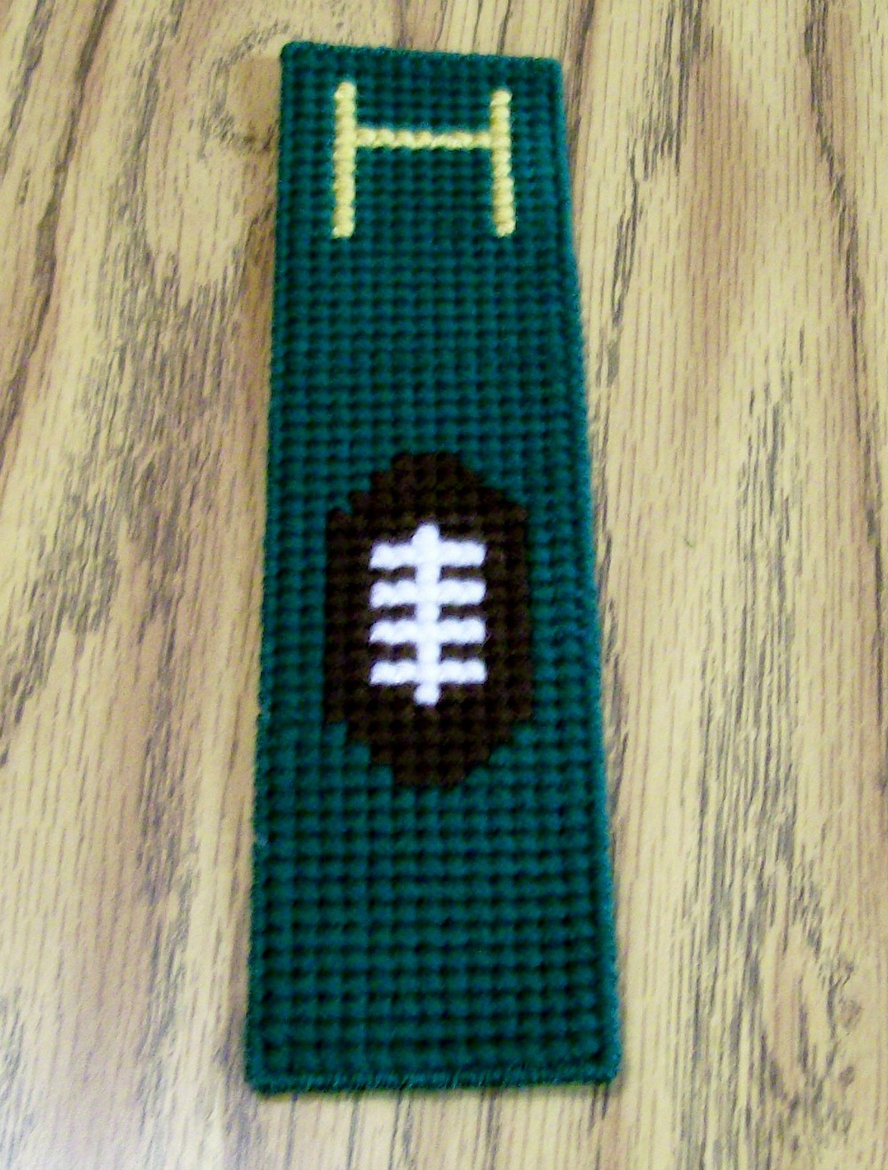 Football Bookmark, Plastic Canvas, Handmade, Student Gift, Acrylic Yarn ...