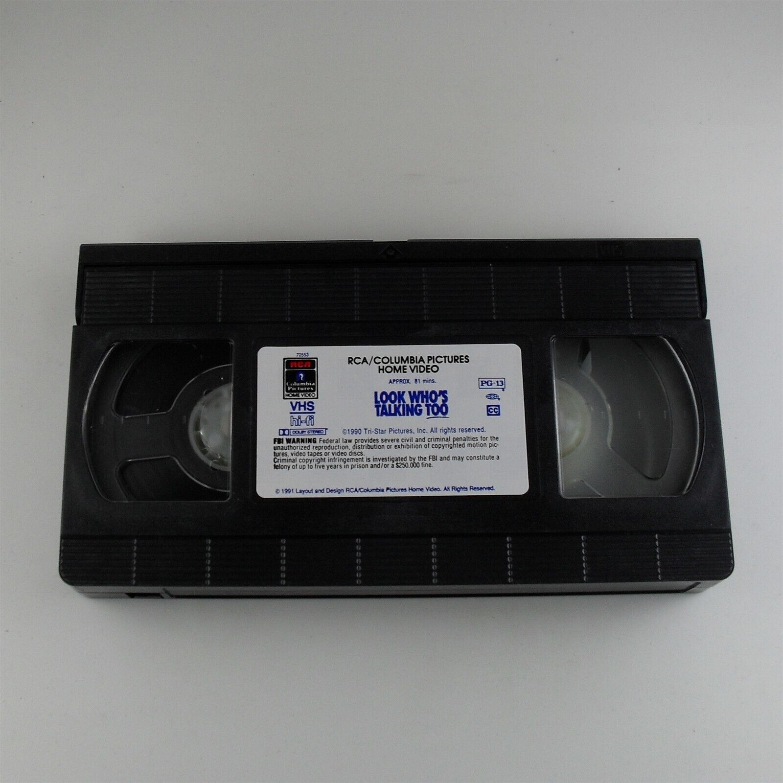 Look Whos Talking Too (VHS, 1991) John Travolta, Kirstie Alley, Bruce ...