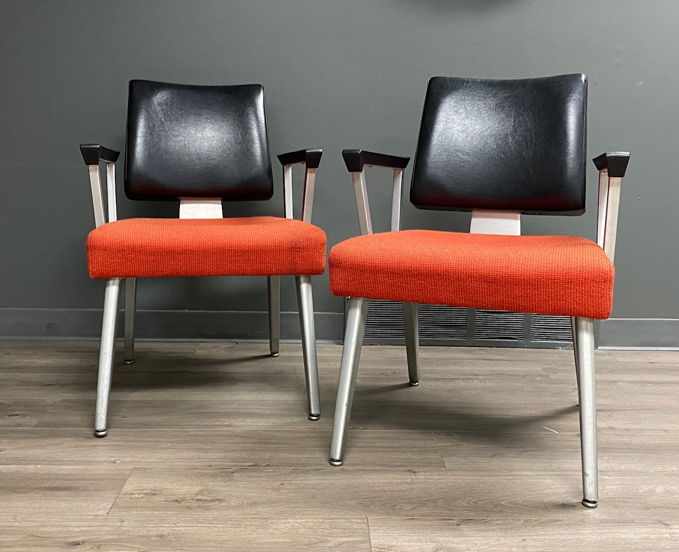 Vintage Good Form General Fire Proofing Industrial Aluminum Arm Chairs ...