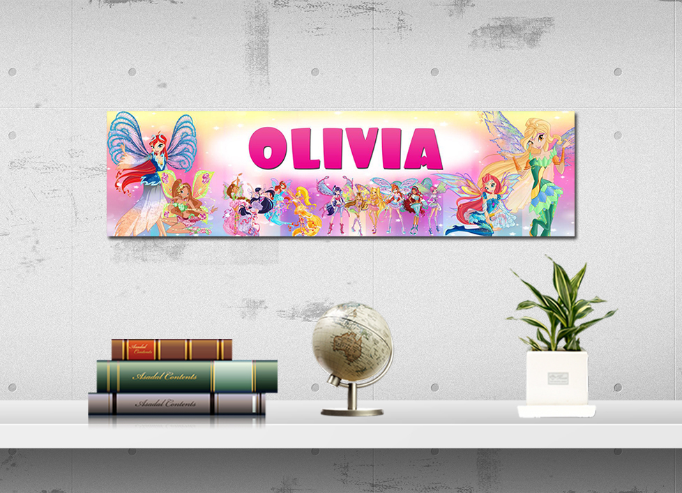 WInx Club - Personalized Name Poster, Customized Wall Art Banner, Frame ...