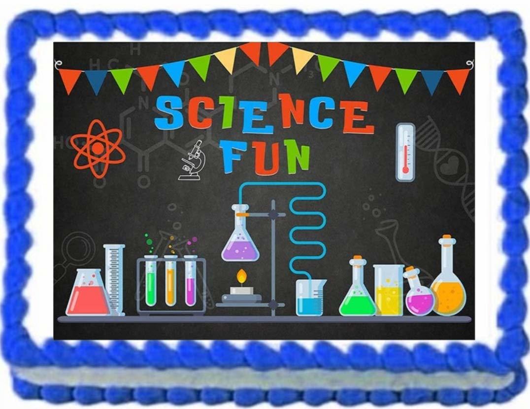 Science Fun Themed Image Edible Cake Topper Frosting Sheet - Other ...