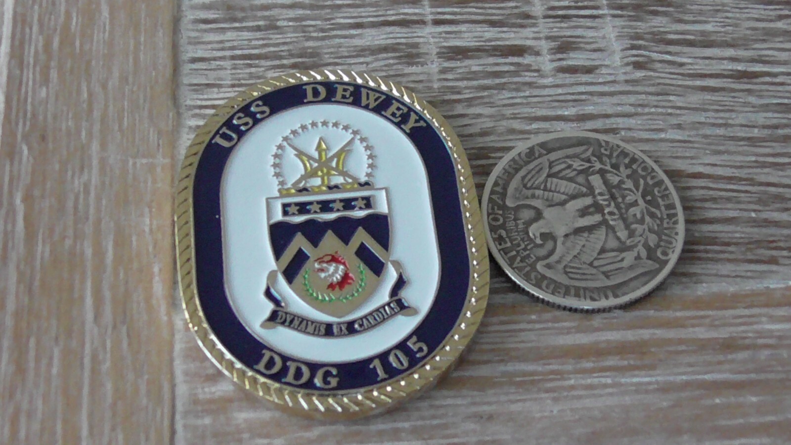 USN Dewey DDG 105 Challenge Coin #D422 - Challenge Coins