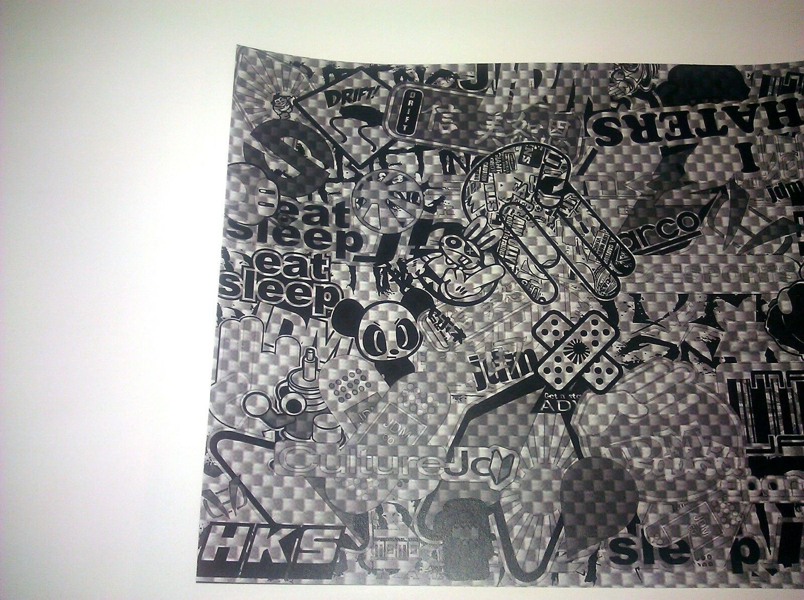 Sticker Bomb Pack Lot JDM Decal Vinyl Sheet Carbon Fiber Style - Every ...