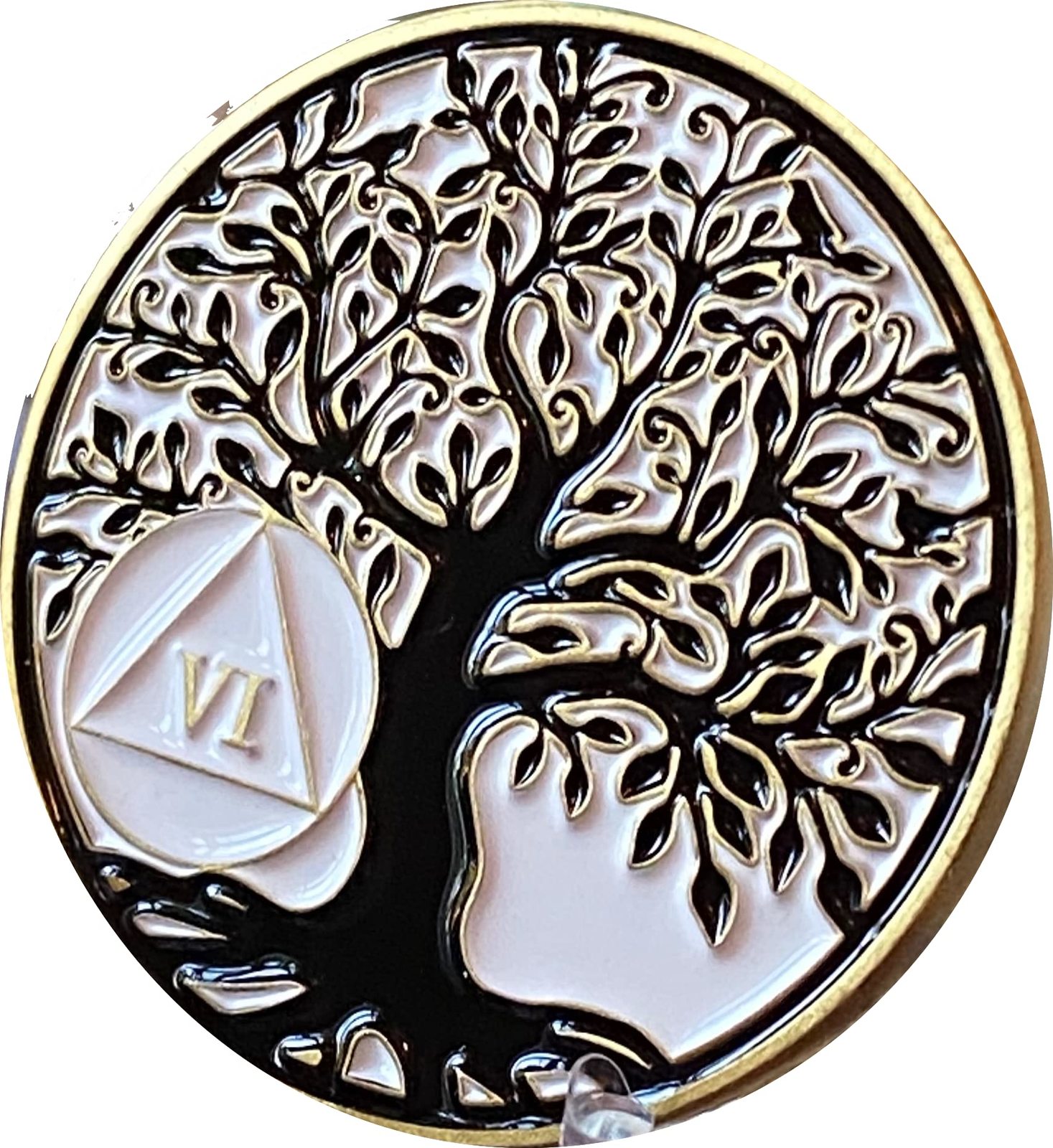 RecoveryChip 6 Year AA Medallion Tree of Life Serenity Prayer Medallion ...