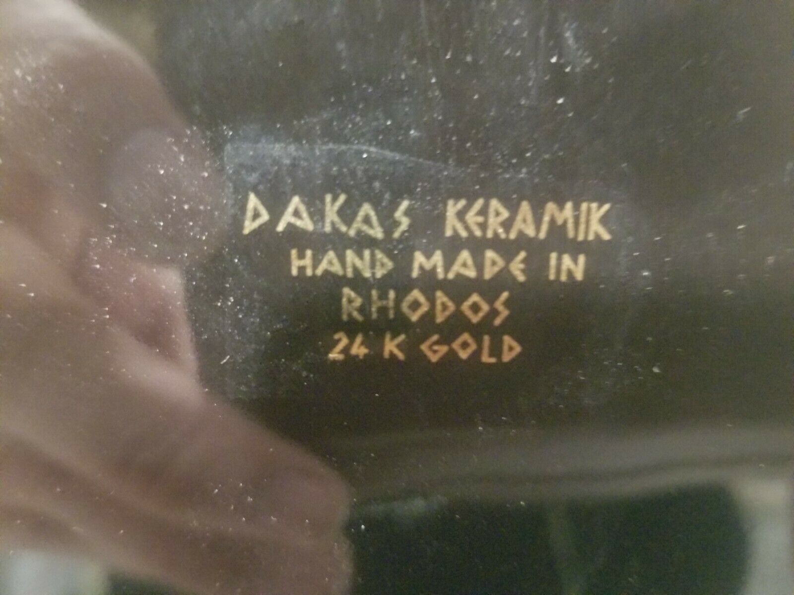 Vintage Plate - Dakas Keramik - Hand Made in Rhodos 24 K Gold Décor ...