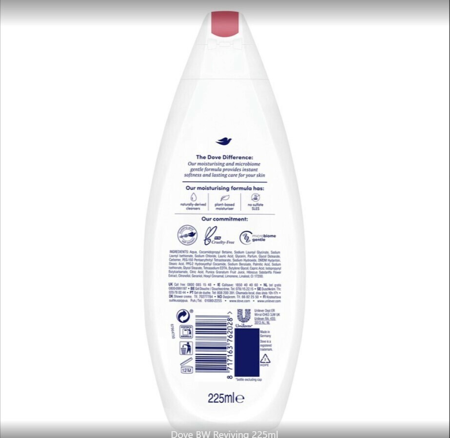 Dove Revive Body Wash Pomegranate Hibiscus 225ml - 8.75 fl oz, 5 Pack ...