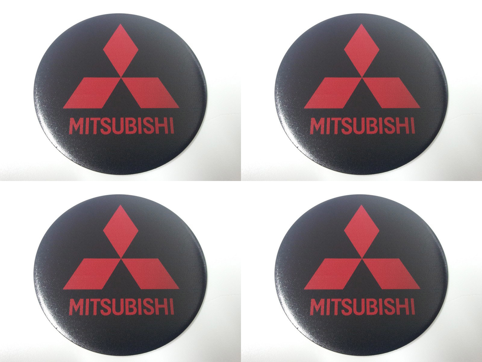 Mitsubishi 9 - Set of 4 Metal Stickers for Wheel Center Caps Logo ...