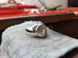 Ring - Chunky - Love Emblem - Remembrance Symbol - Sterling Silver - Rings