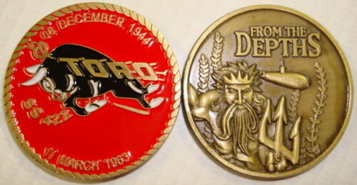NAVY USS TORO SS-422 SUBMARINE RED BULL CHALLENGE COIN - Current ...