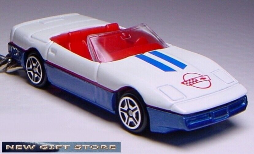 RARE KEY CHAIN WHITE CHEVY CORVETTE C4 L98 CONVERTIBLE GM CUSTOM ...