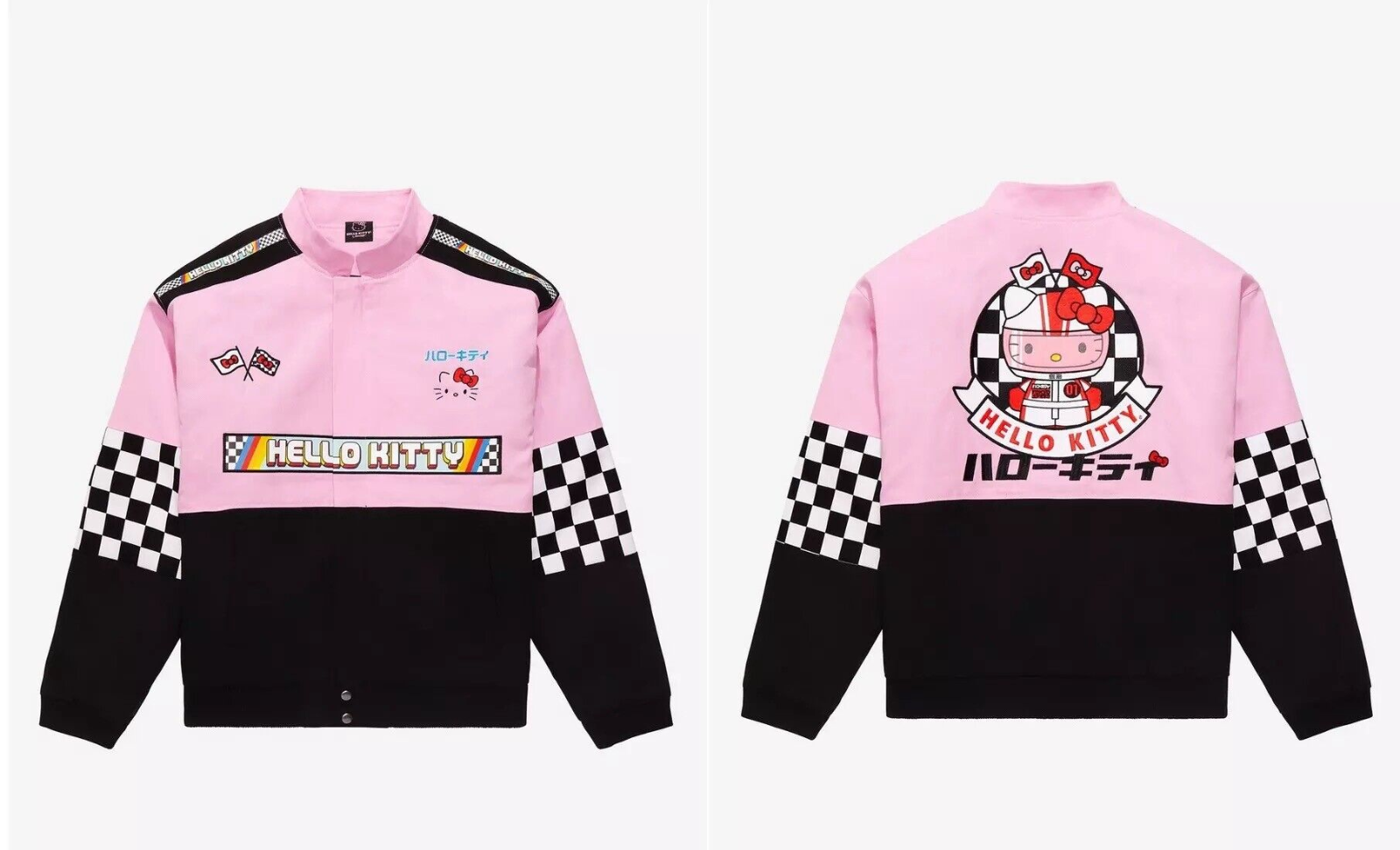Hello Kitty Racing Jacket Sanrio PINK KAWAII Anime Car MEDIUM NEW WITH ...
