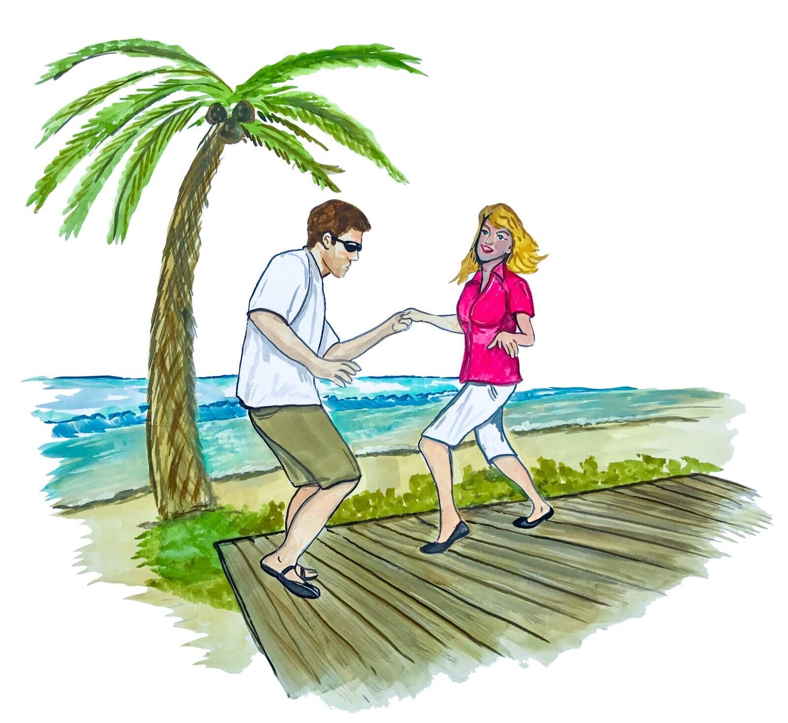 Boardwalk Dancers High Quality Vinyl Decal Sticker - Car Truck Golf ...