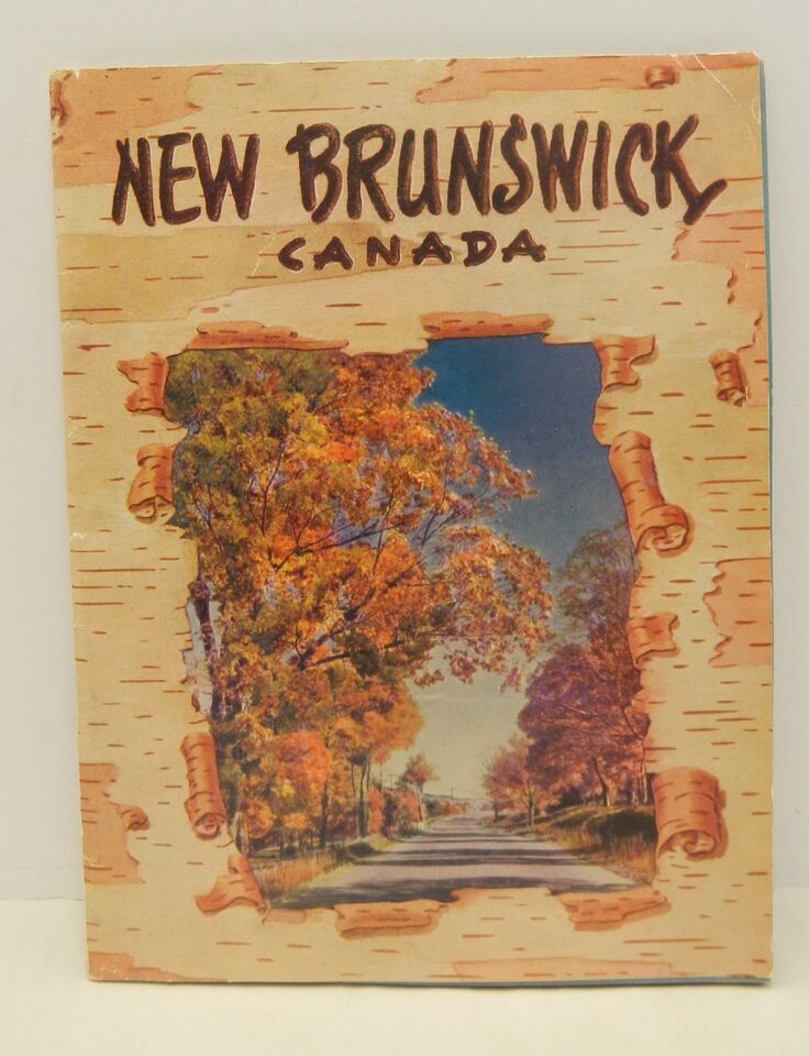 Vintage New Brunswick Canada tourist brochure B&W photos 1950s fish ...