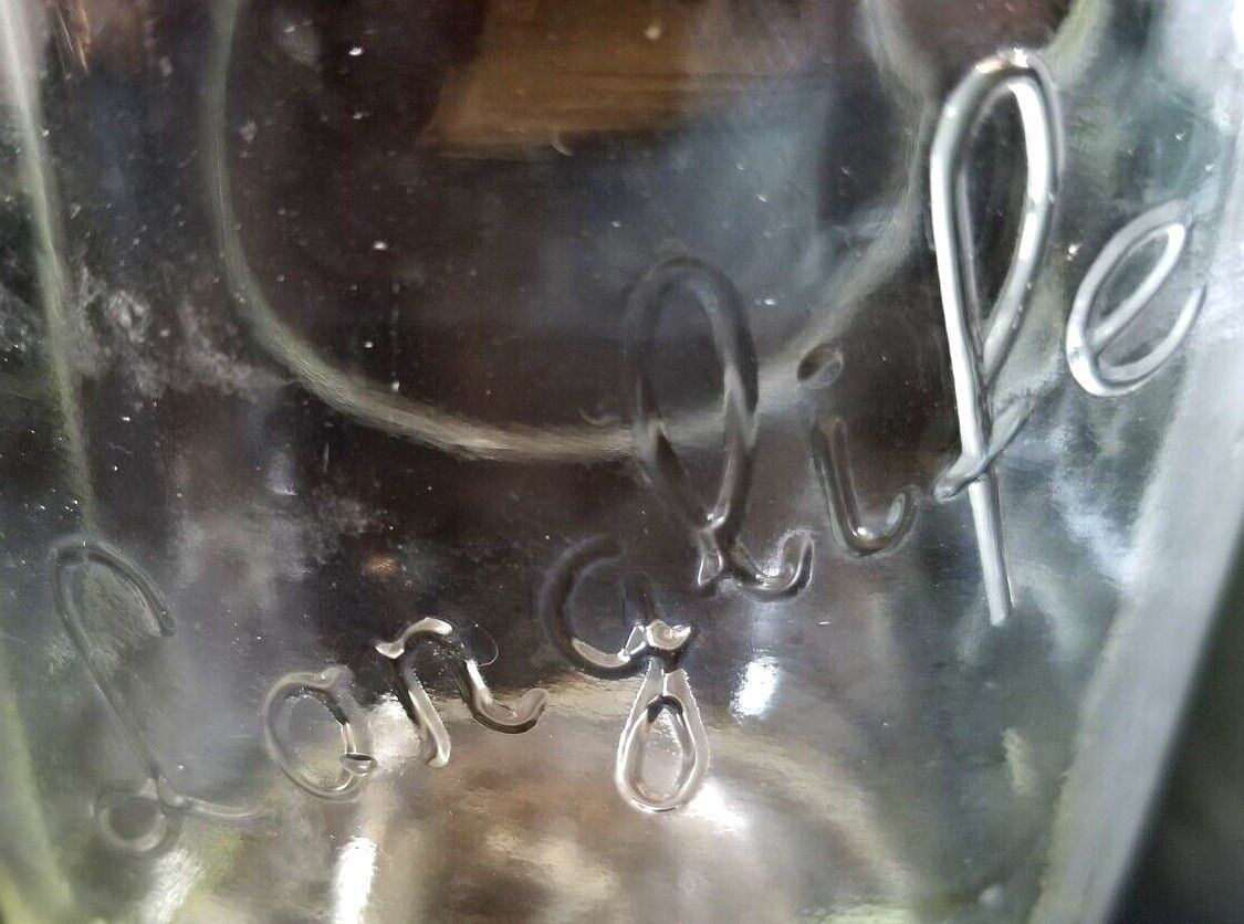 Vintage Glass Long Life Wide Mouth Quart Mason Jar with Side ...