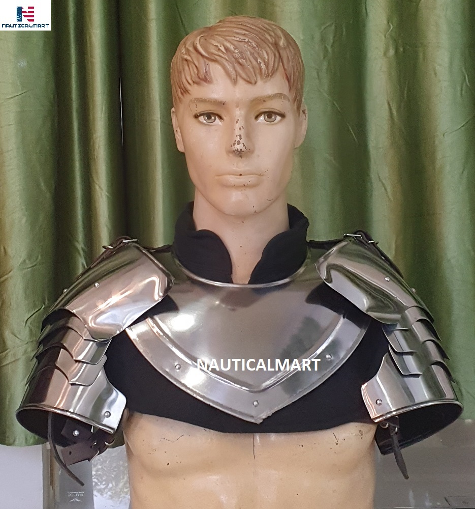Medieval Iron Gorget Spaulders Arm Shoulder Set | Viking Crusader ...
