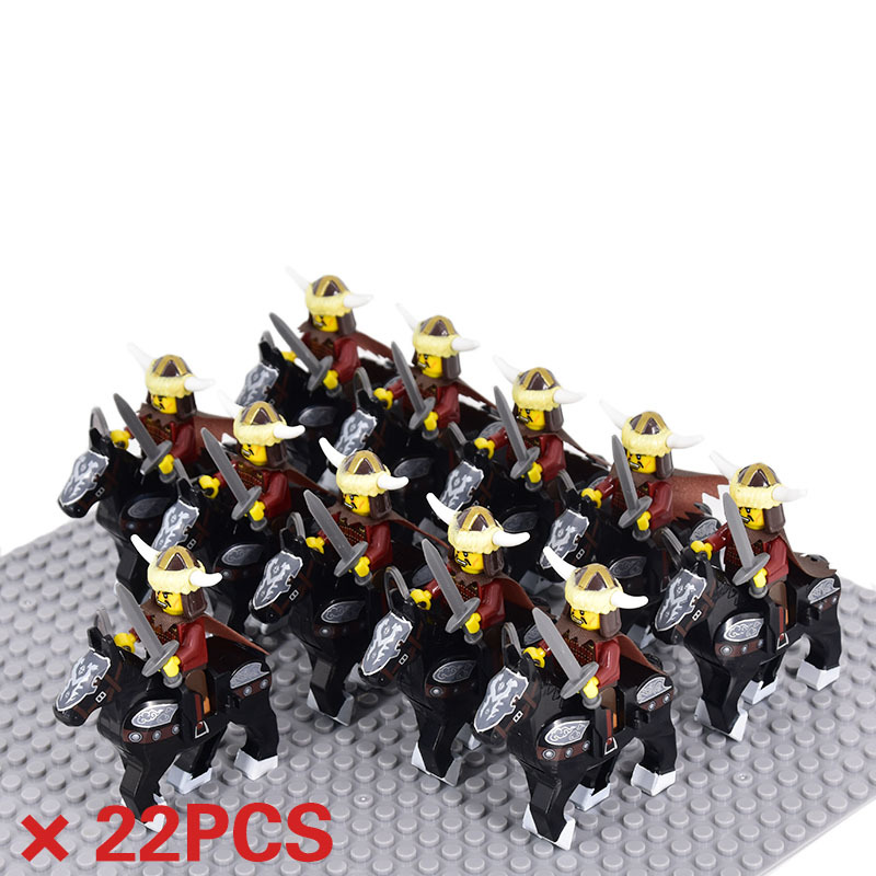 22pcs Custom Huns The Nomadic Horse Warriors Army Set Minifigures Toys ...