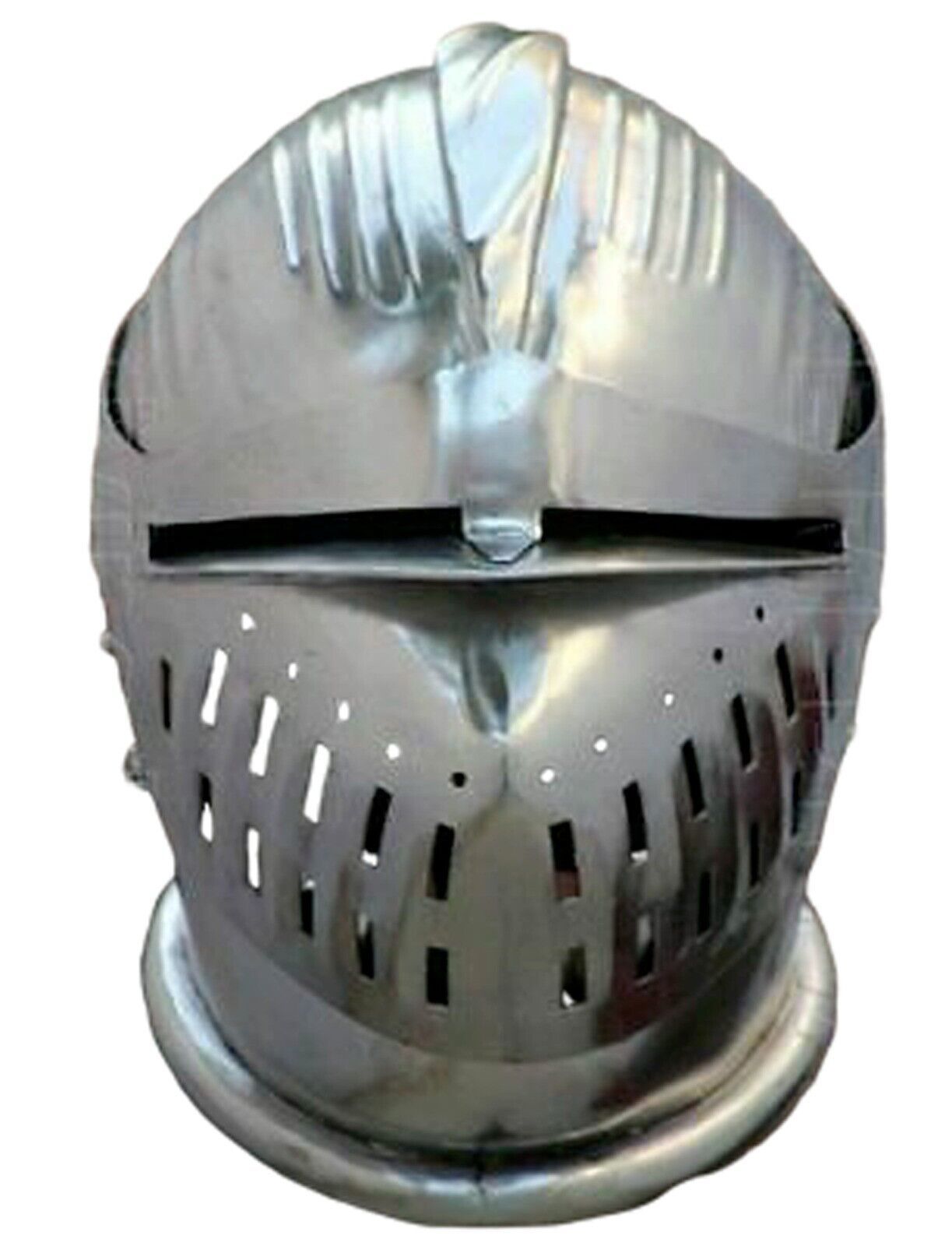 Medieval Great Bascinet Helmet sca jousting helm knight armor Hand ...