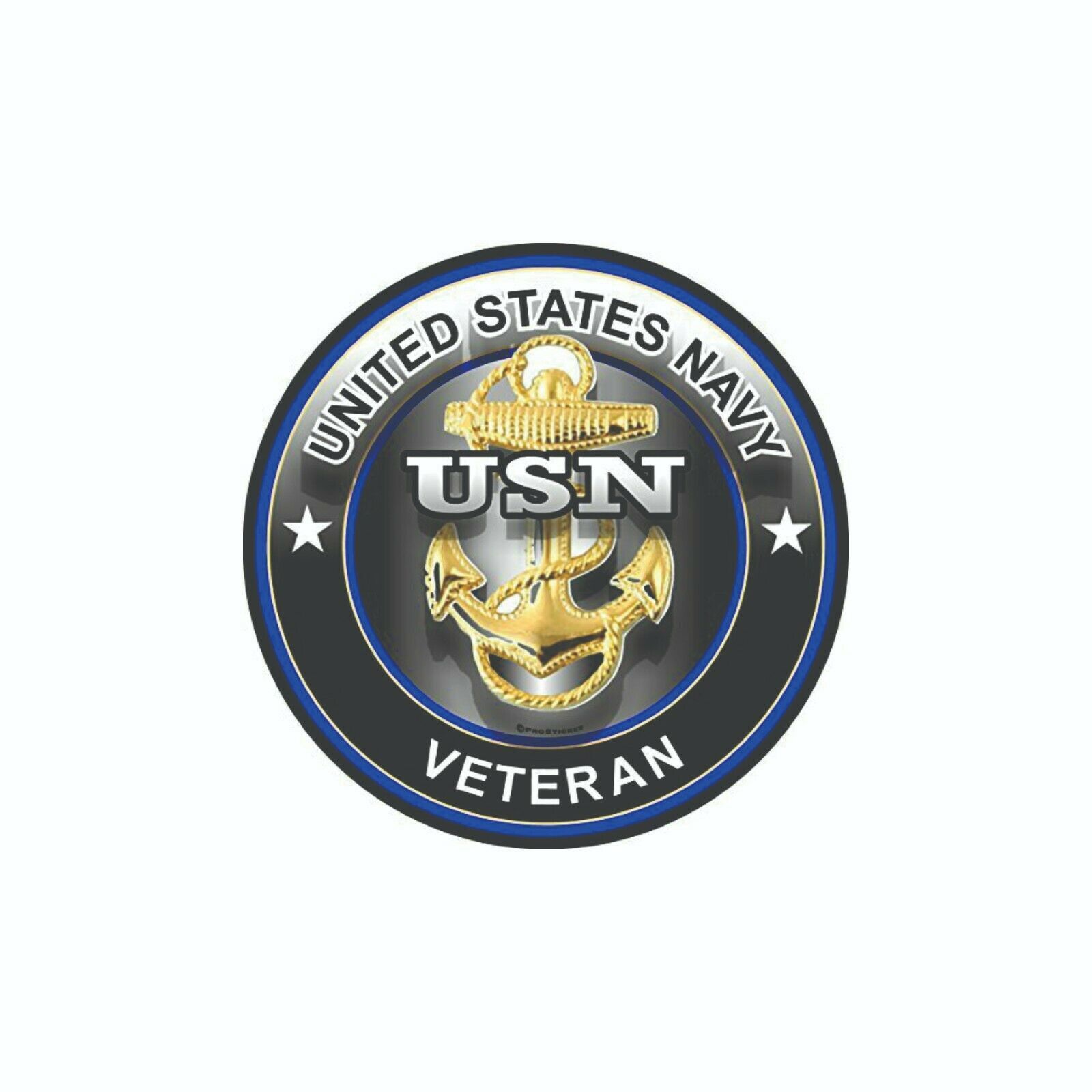 US Navy Veteran Emblem Decal / Bumper Sticker - Decals & Vinyls