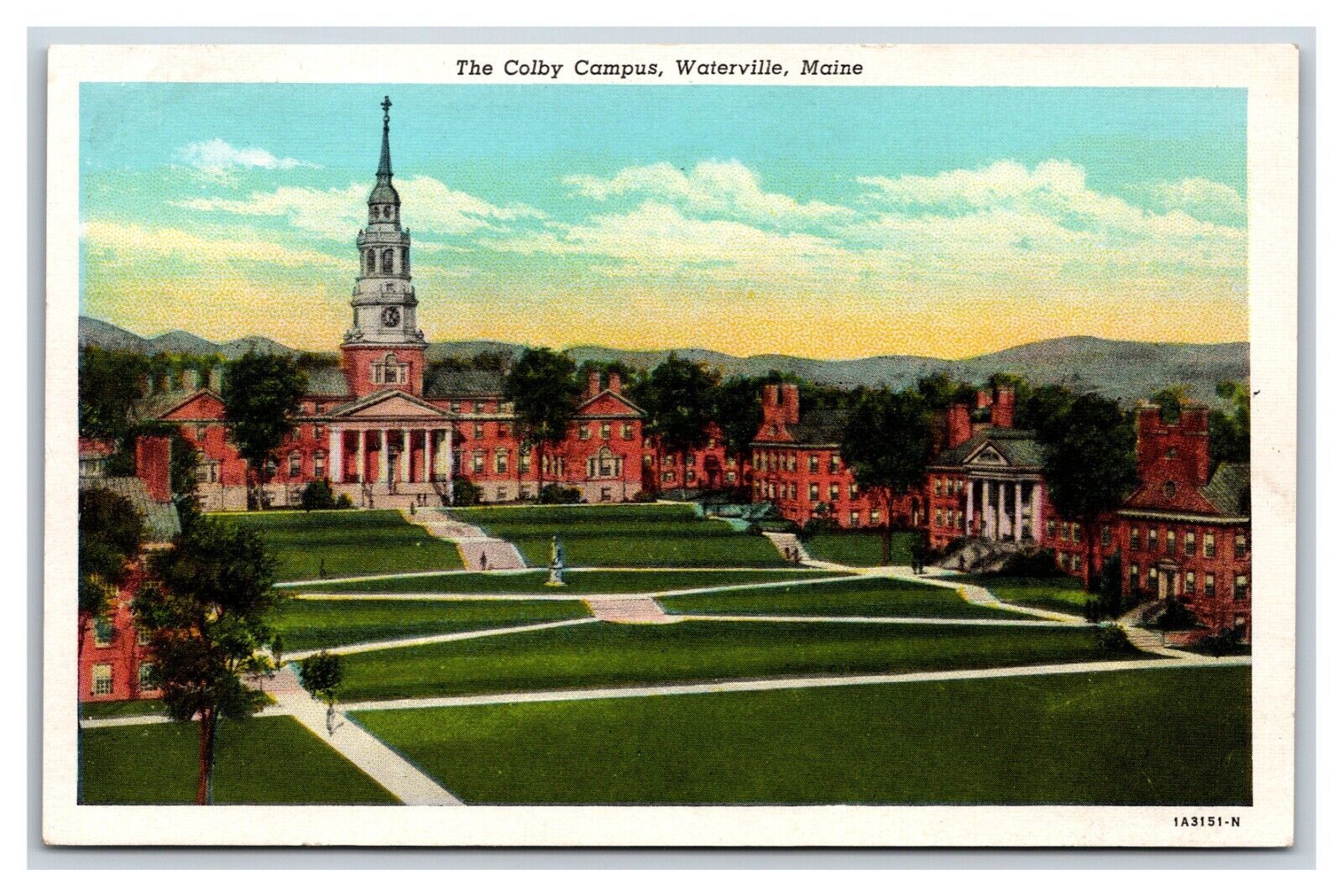 The Colby College Campus Waterville Maine ME UNP WB Postcard S10 ...