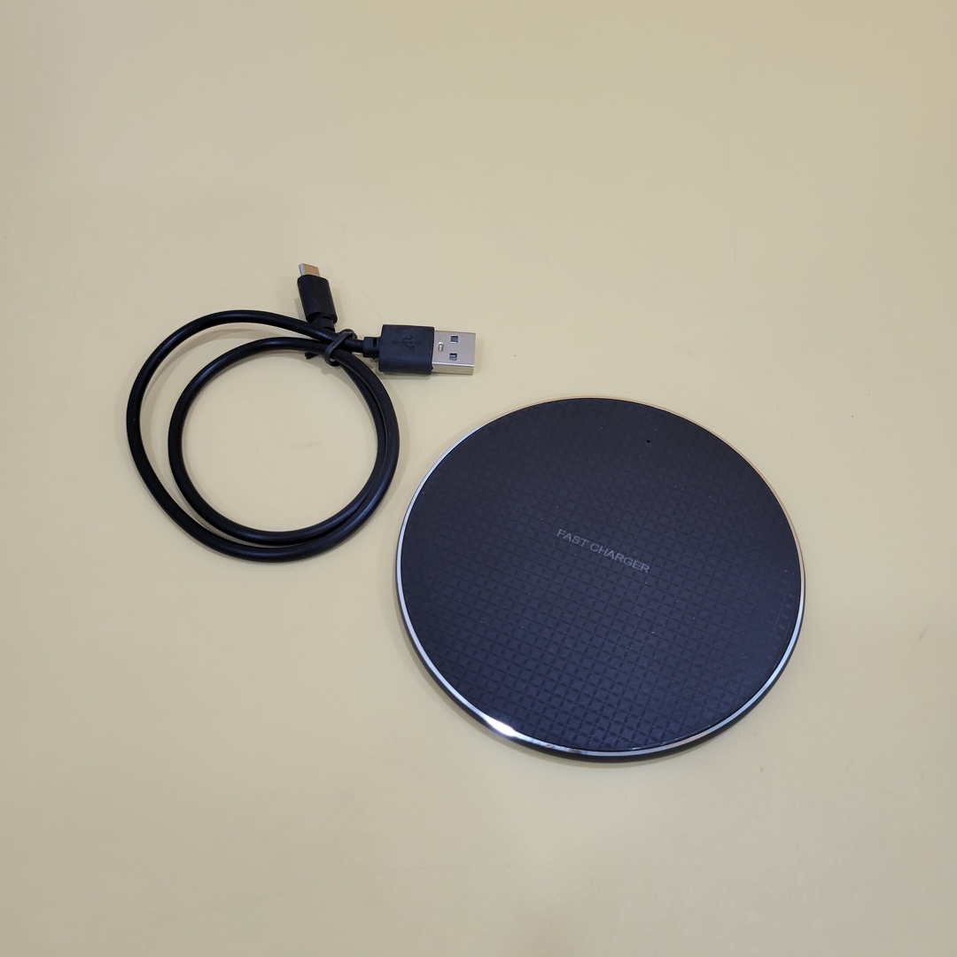 Simple Houseware Wireless Charger, Circular, Black and Silver, Fast ...