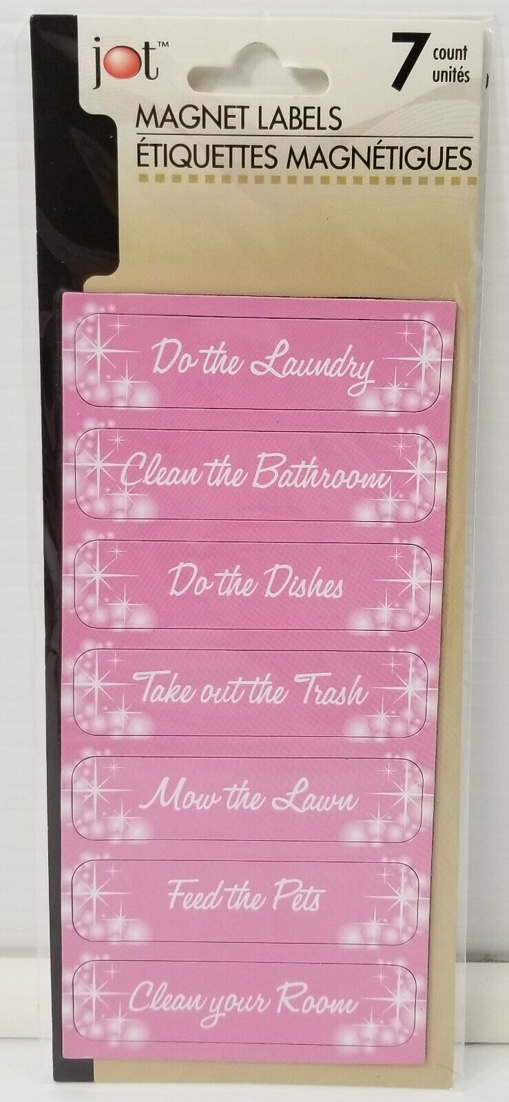 Jot Pack of 7 Magnet Labels Reminder Tags Chores Tasks - Refrigerator ...