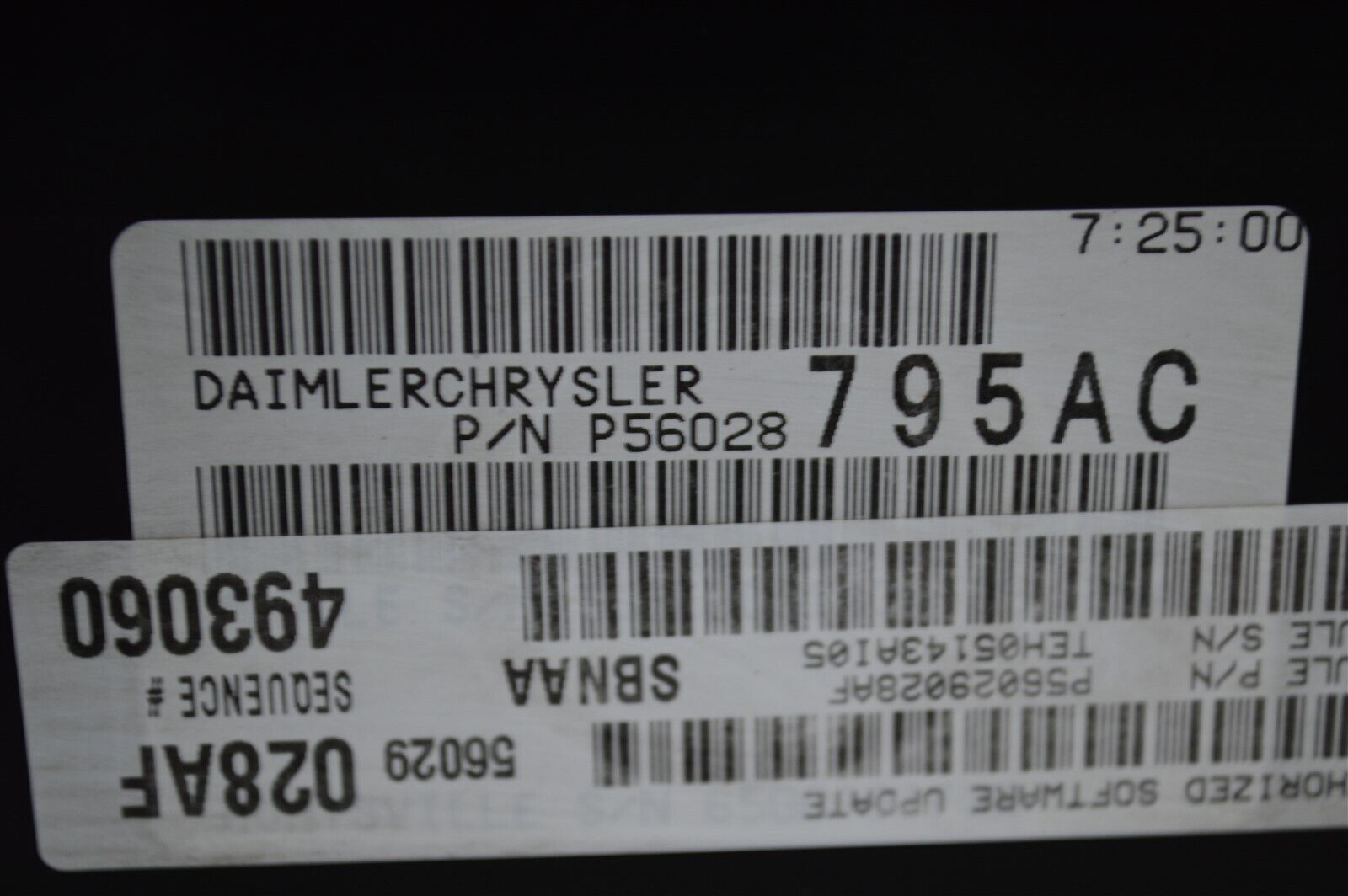 2004 Dodge Durango 4.7L 4x2 Engine Control Unit ECU P56028795AC Module 936-28C4 - Engine Computers