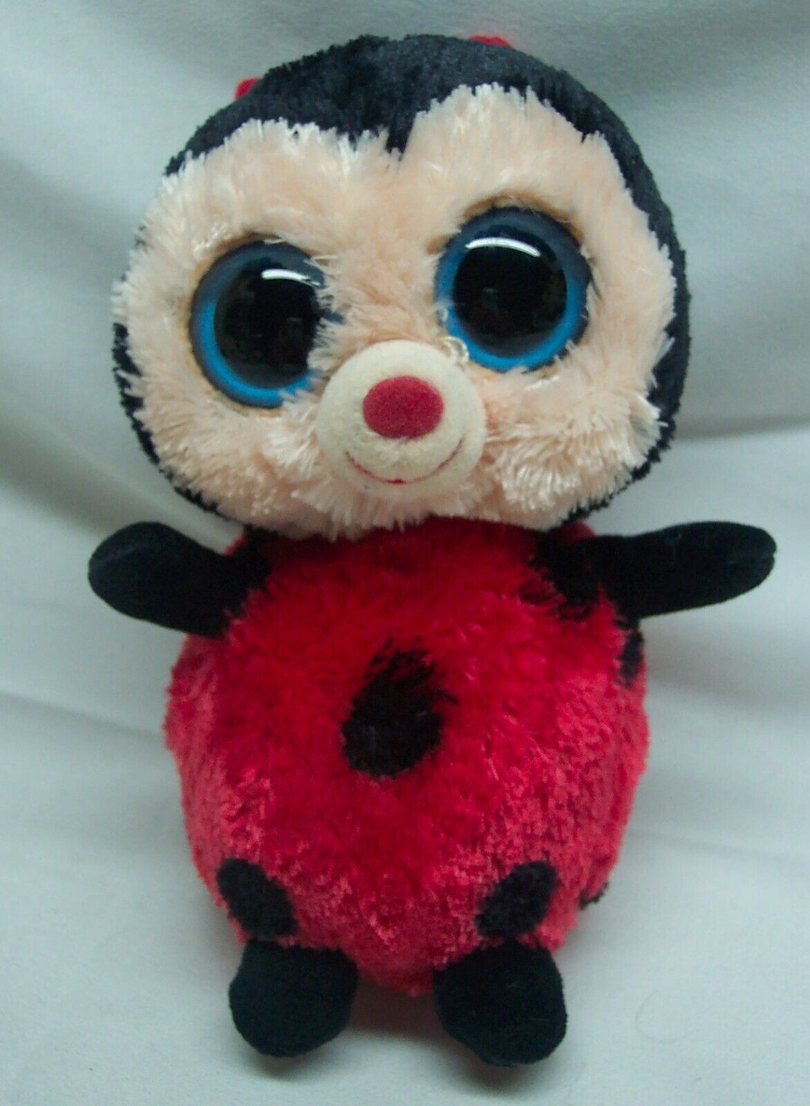 TY Beanie Boos BIG EYED BUGSY THE LADYBUG 6" Plush STUFFED ANIMAL Toy ...