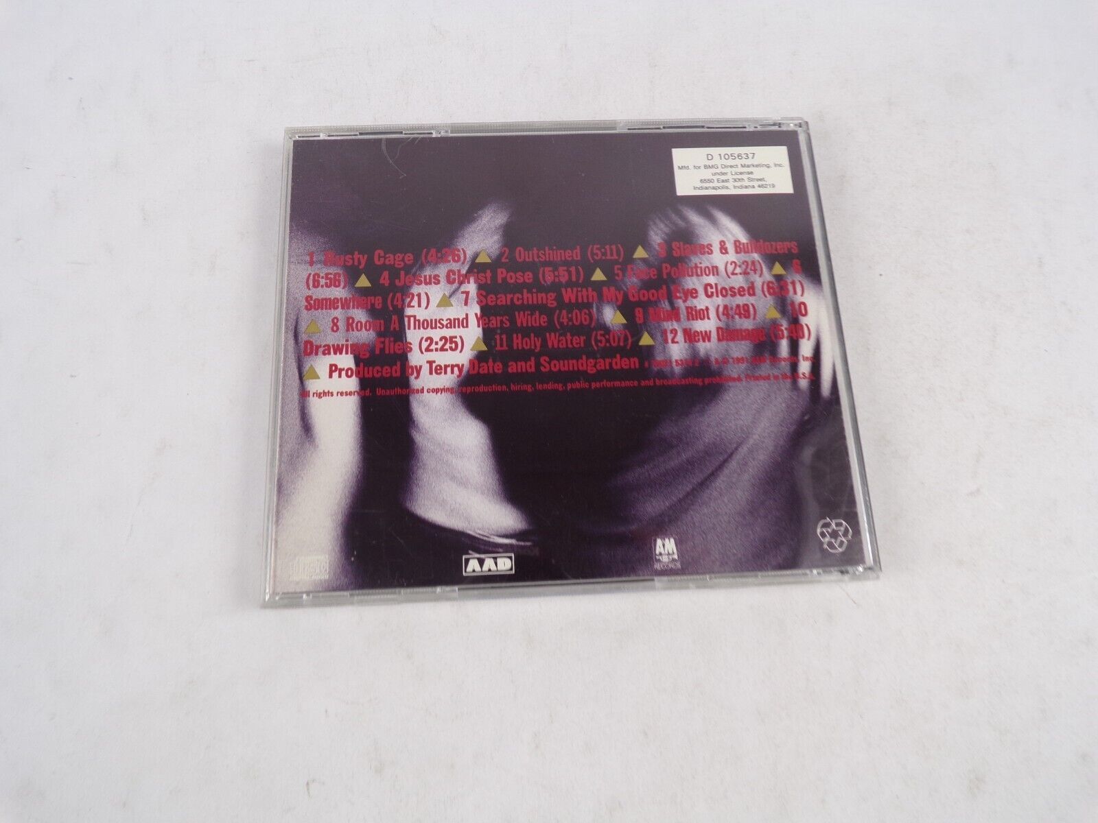 SoundGarden Rusty Cage Outshined Jesus Christ Pose Face Pollution CD#34 ...