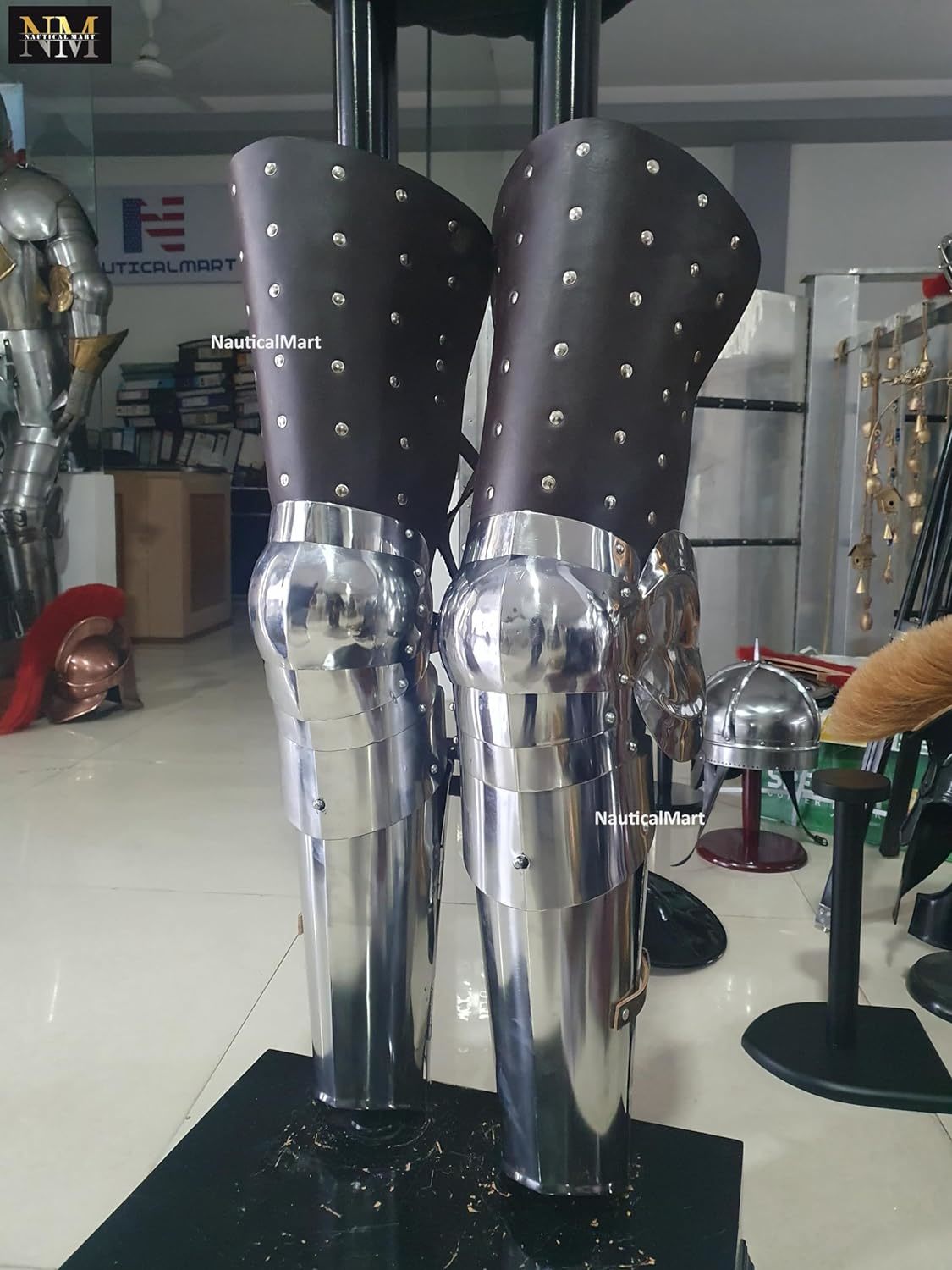 NauticalMart Medieval Leg Armor Gothic Upper Leg Knees and Greaves SCA ...