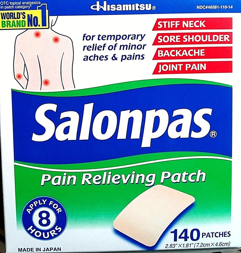 Salonpas 140 Pain Relieving Patches External Arthritis Back Relief EXP ...