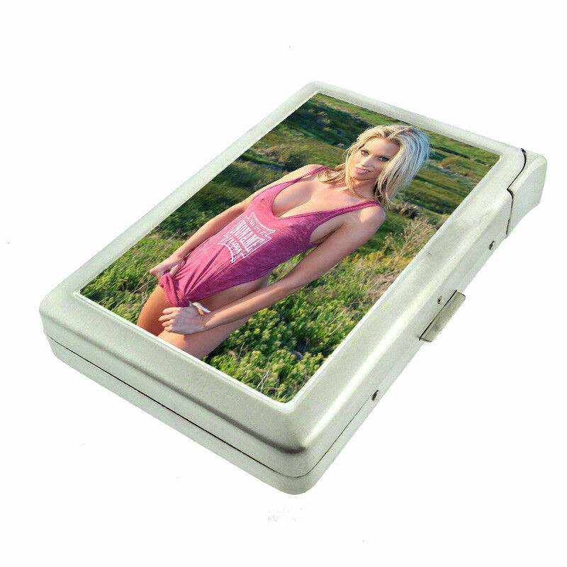 Country Pin Up Girls D37 100's Size Cigarette Case with Built in Lighter Wallet - Cases