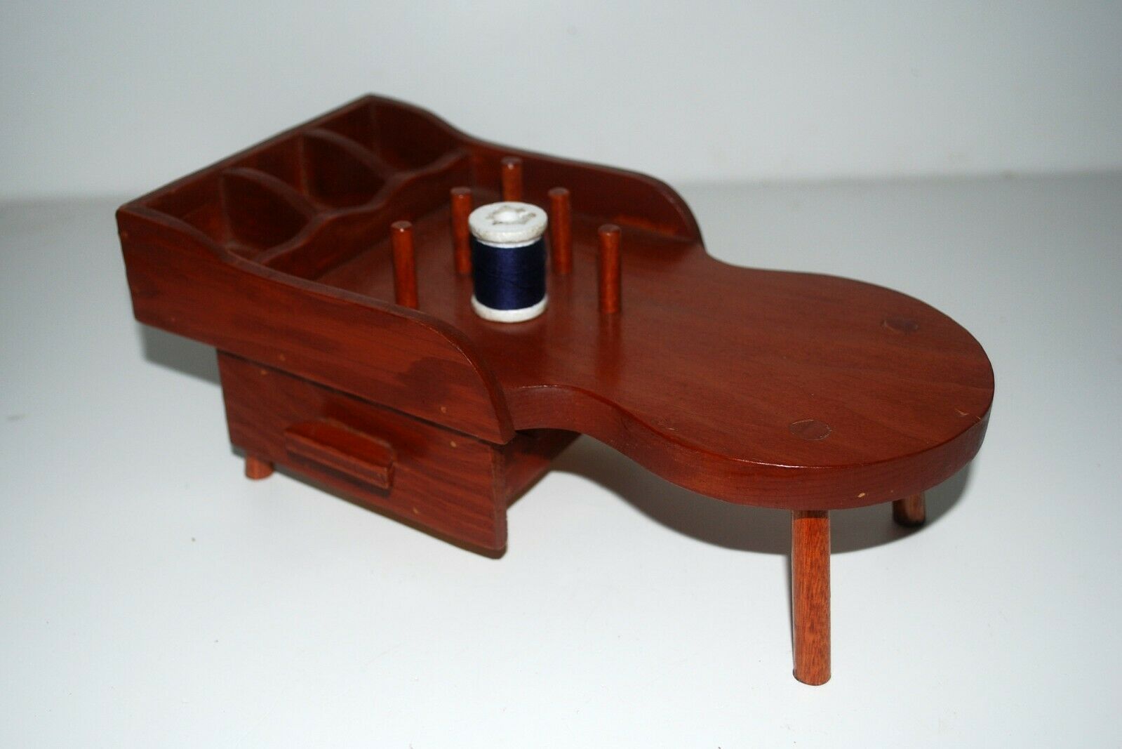 Miniature Cobblers Bench Thread Holder with Drawer, Compartments - Other