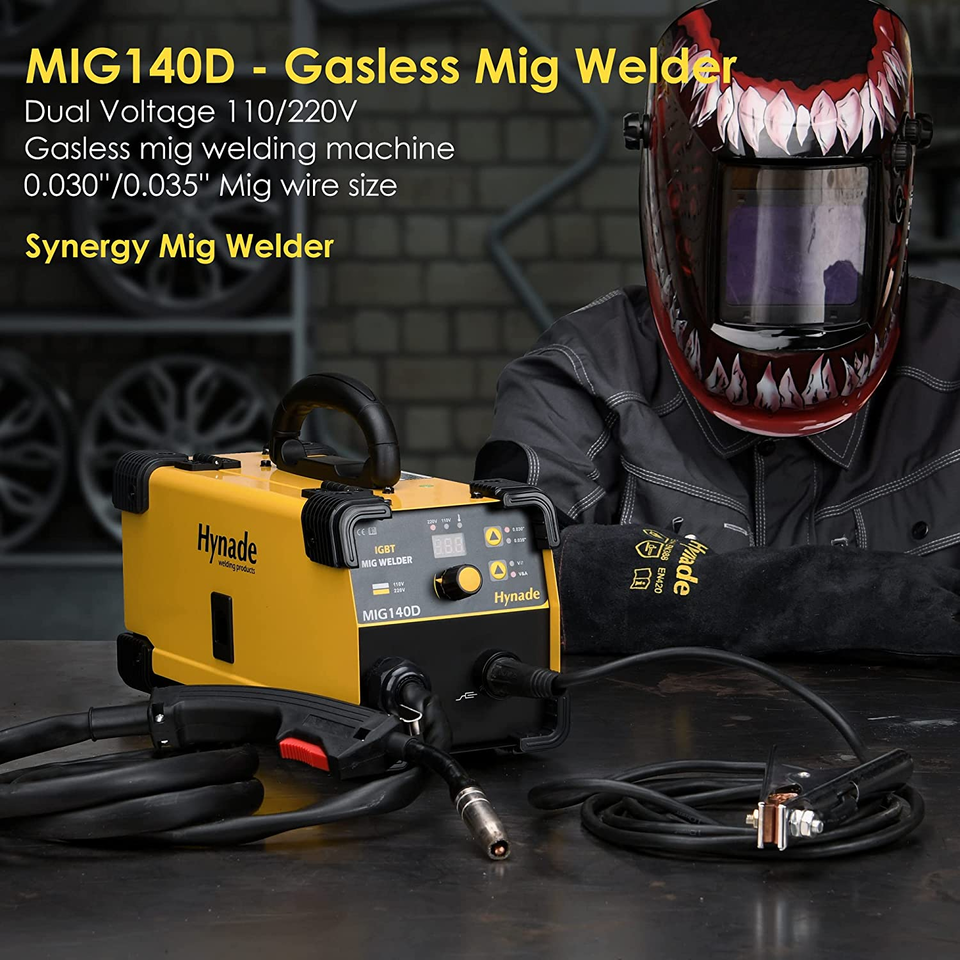 Hynade Mig Welder, MIG140D Mig Welding Machine, Dual Voltage 110/220V ...