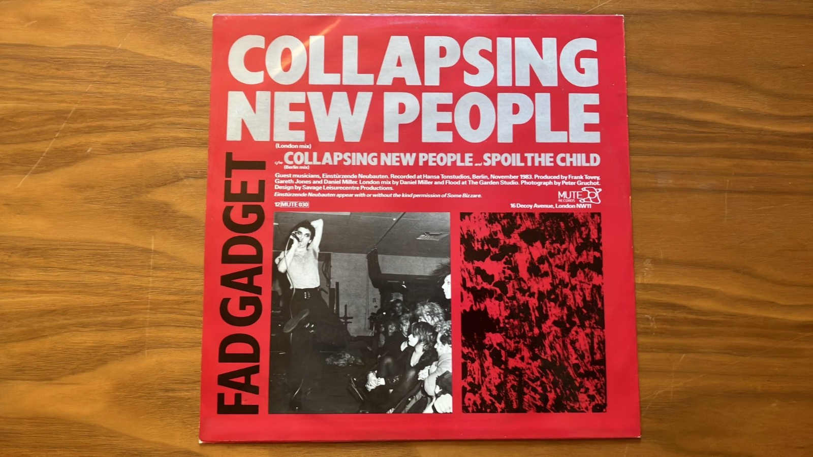 Fad Gadget – Collapsing New People Vinyl – 1983 – 12 MUTE 030 - Vinyl ...