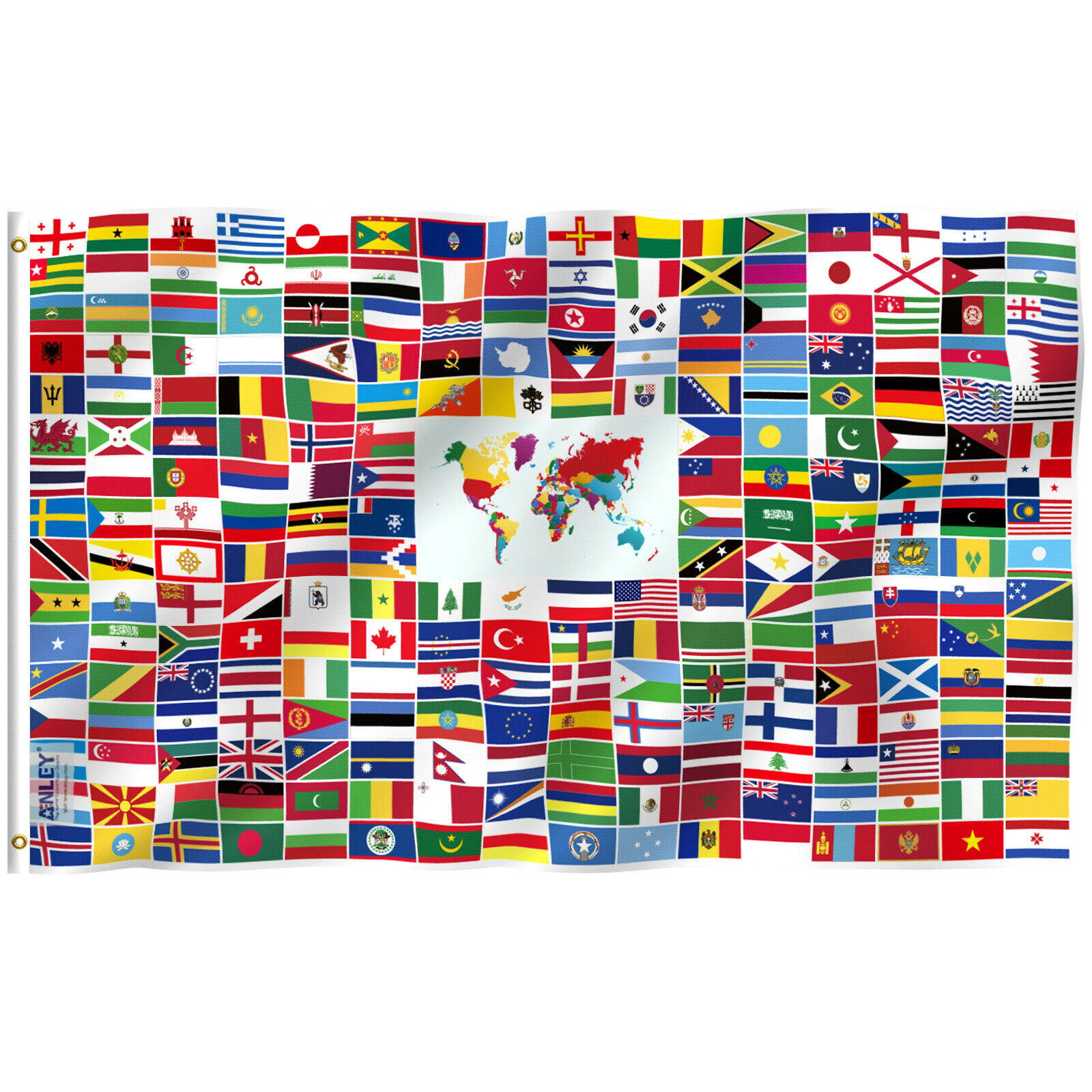 ANLEY Fly Breeze 3x5 Feet Global World Flag - 216 International Country ...