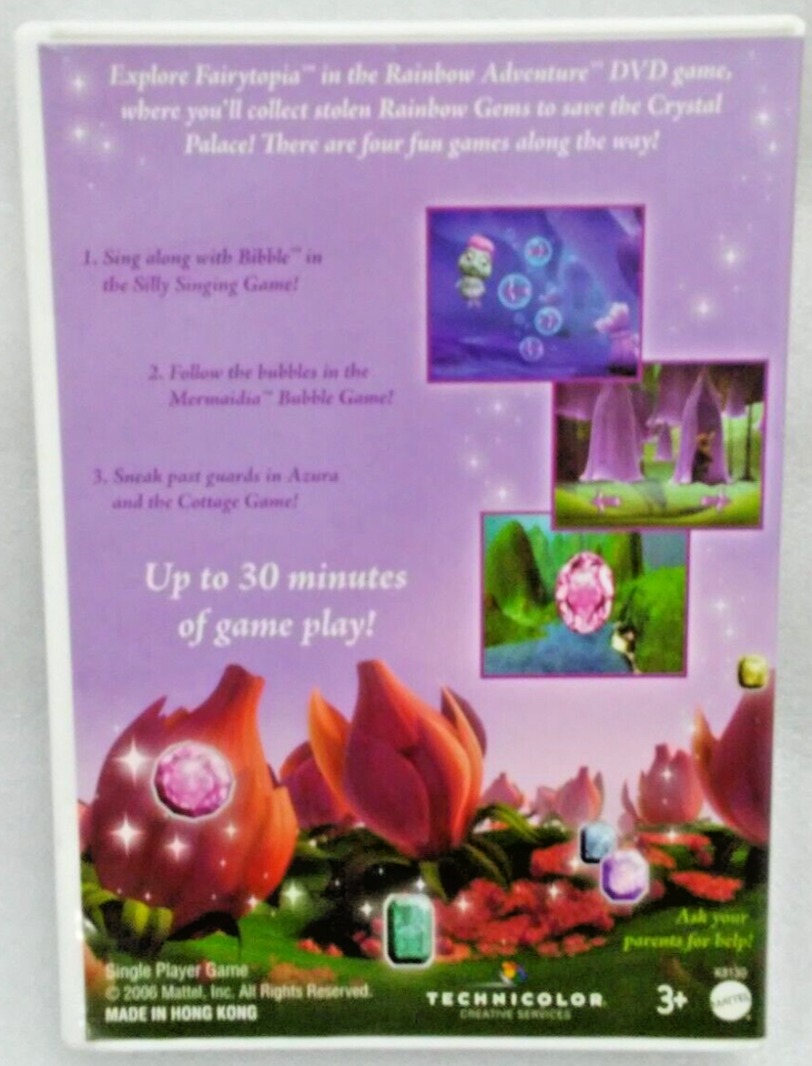 Barbie Fairytopia Rainbow Adventure DVD Game (DVD, 2006, Mattel ...