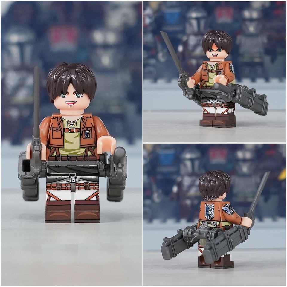 4pcs Attack on Titan Scout Regiment Captain Levi Eren Mikasa Armin ...
