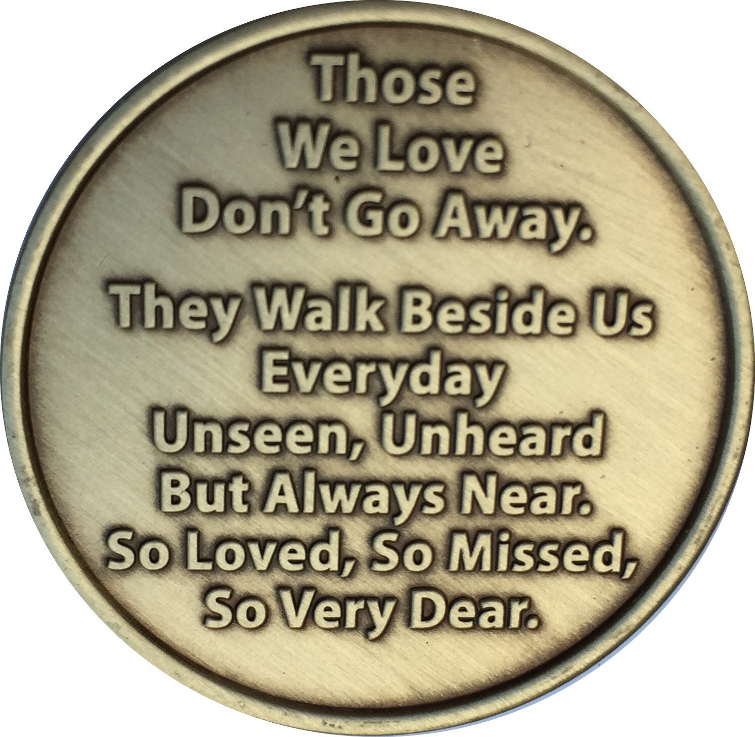 In Loving Memory Cross Rose Medallion Memorial Bereavement Token Those ...