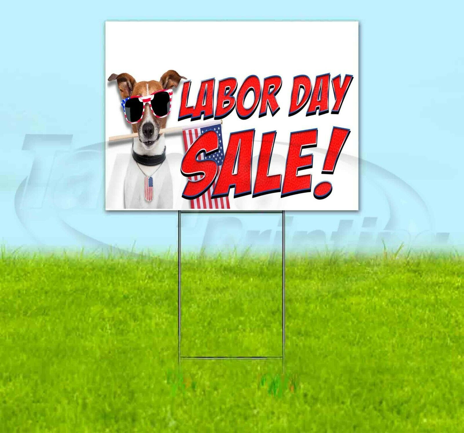 LABOR DAY SALE 18x24 Yard Sign Corrugated Plastic Lawn Business USA ...