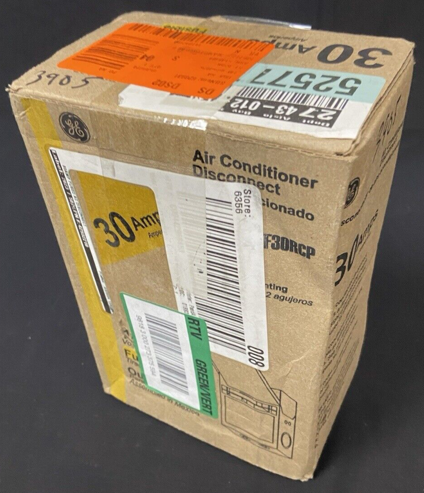 GE 30-Amp 120/240-Volt Fused AC Disconnect TF30RCP - Switch Accessories