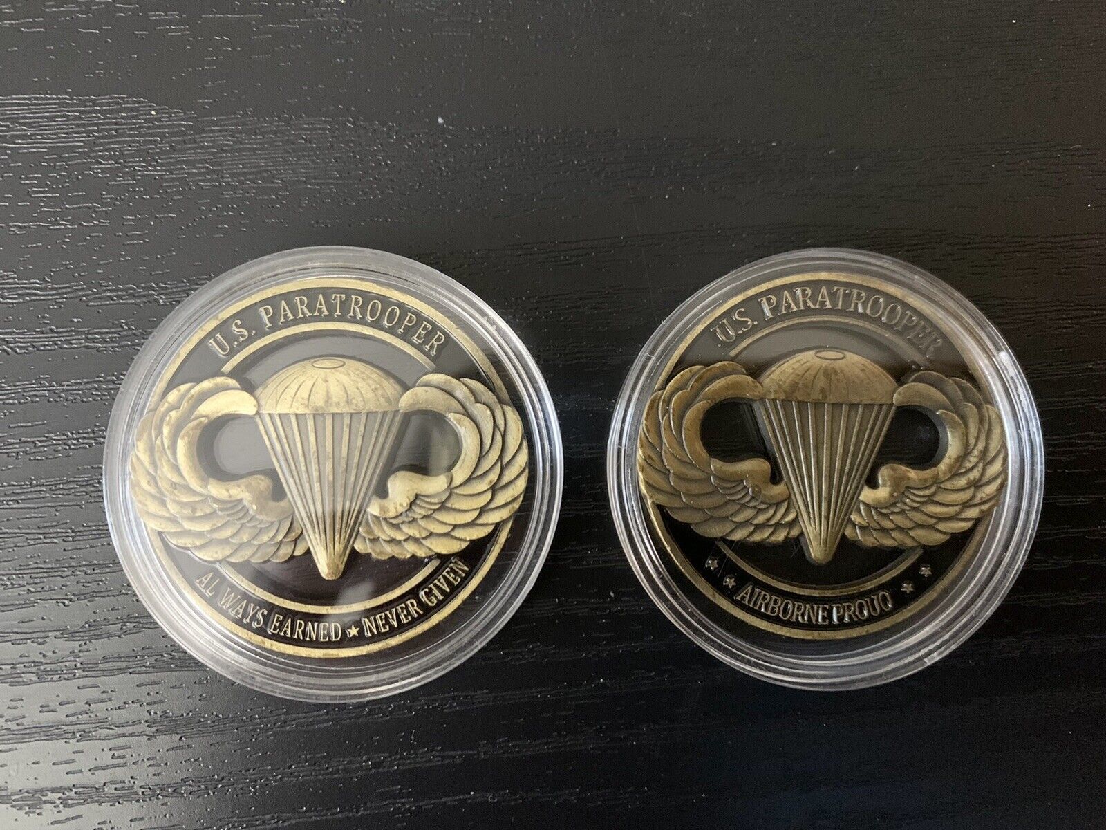 U.S. Paratrooper Always Earned Never Given Airborne Proud Challenge ...