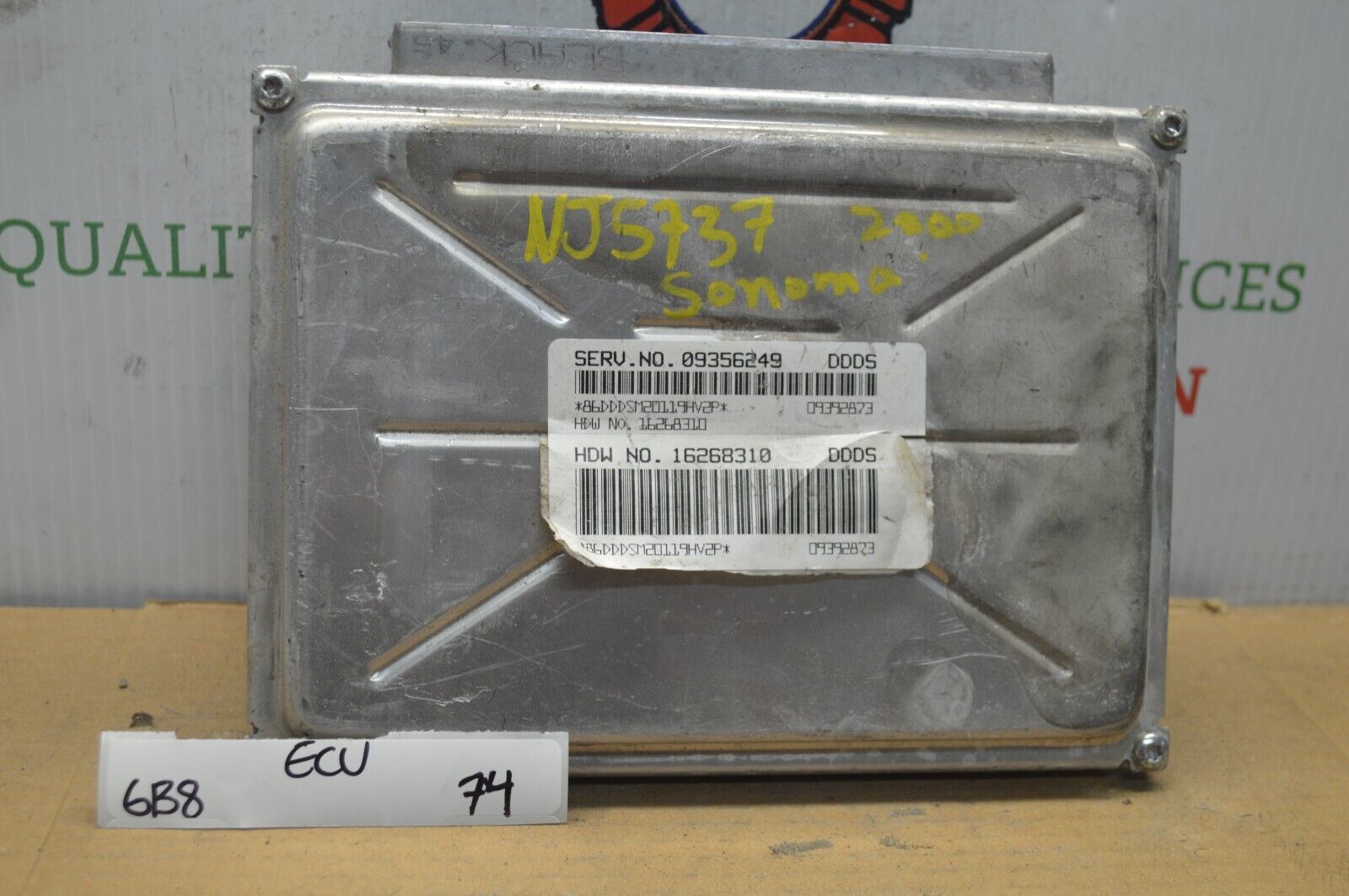 2000-2002 Chevrolet Cavalier Engine Control Unit ECU 09356249 Module 74 ...