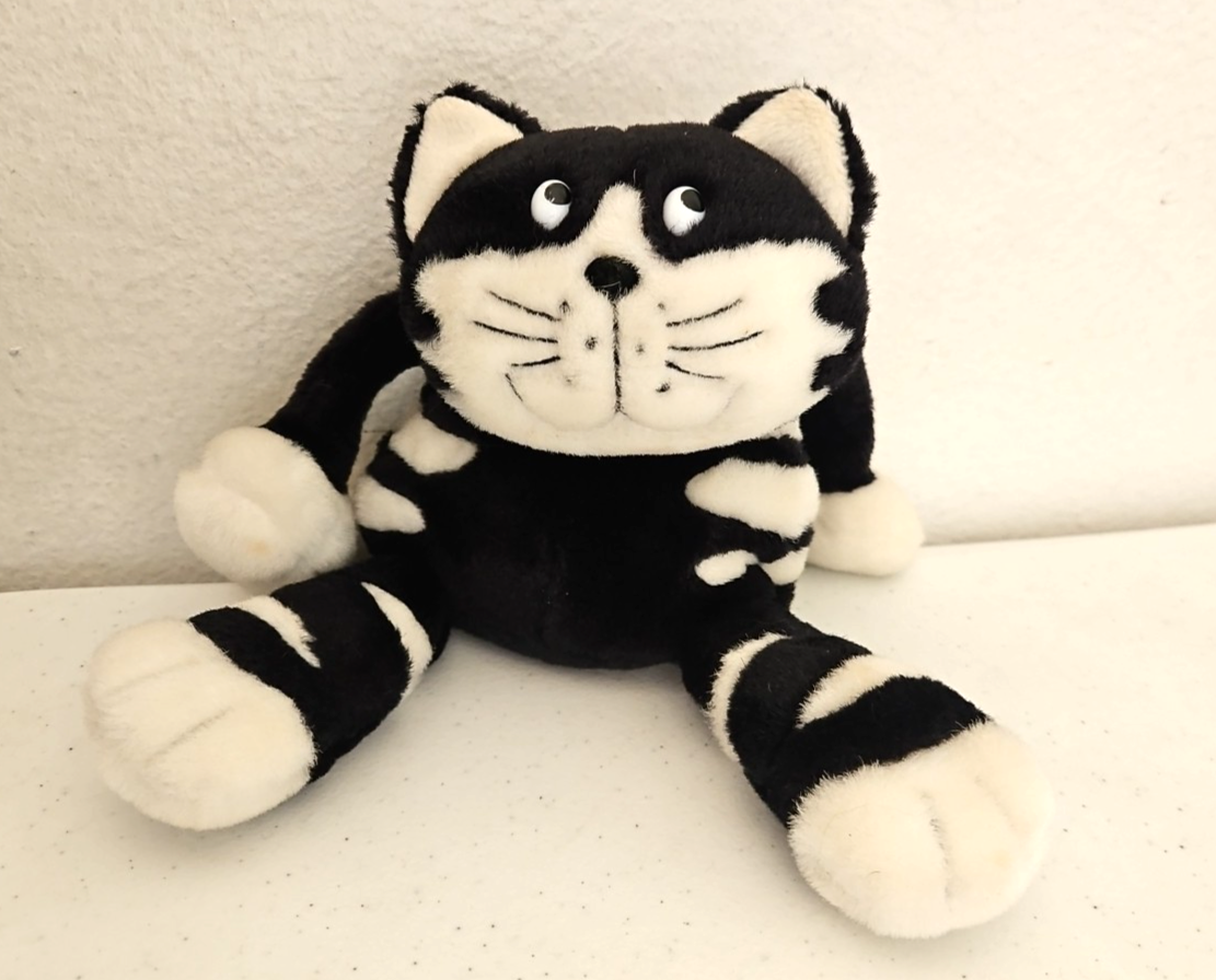 Tuxedo Tabby Cat Kitty Plush Stuffed Animal and similar items