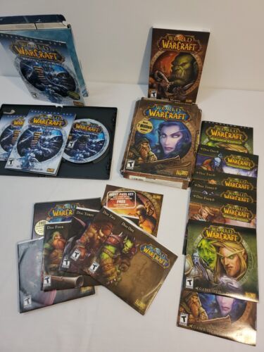 World Of Warcraft PC Game Disc Lot Wrath Lich King Burning Crusades ...