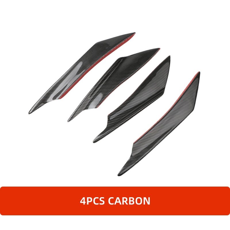 Black Front Bumper Side Canards Chin Splitter Lip Diffuser Universal ...