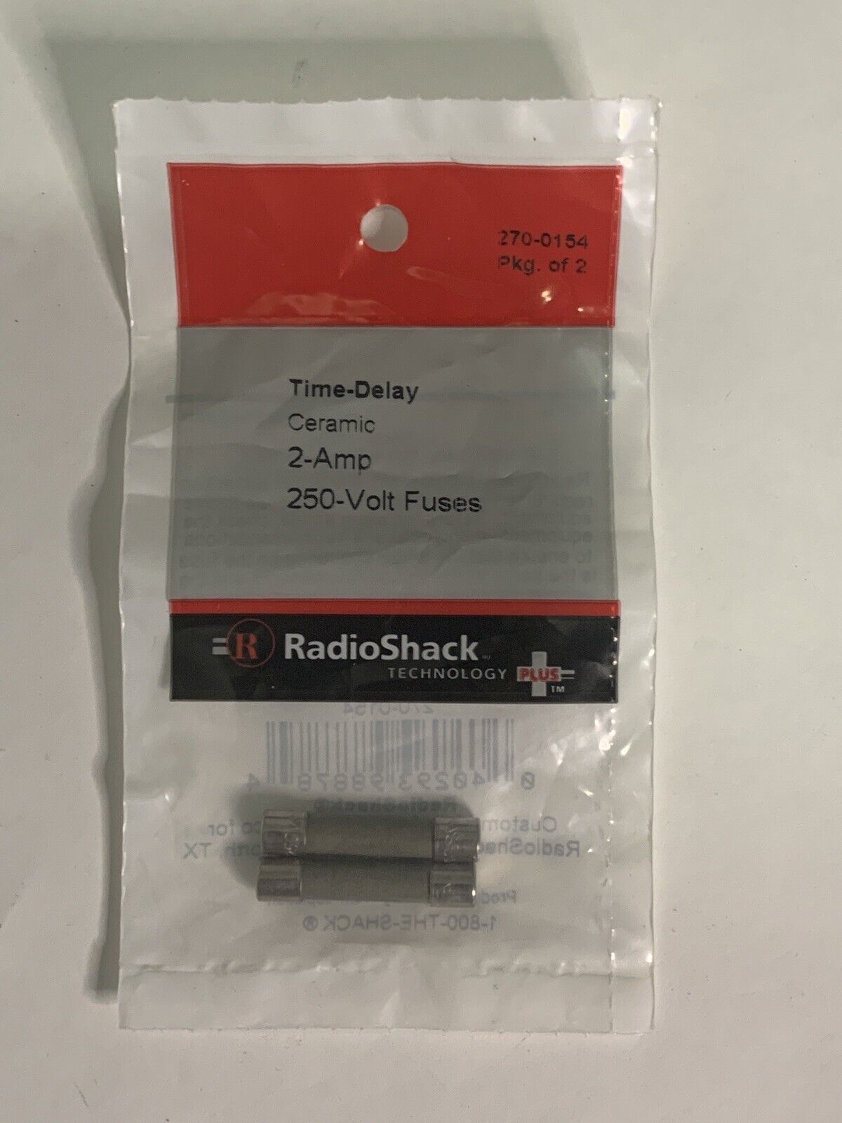 6 Pieces of MDA, 2A 250V Time Delay (Slow Blow) Ceramic Body Fuses Radio Shack - Everything Else