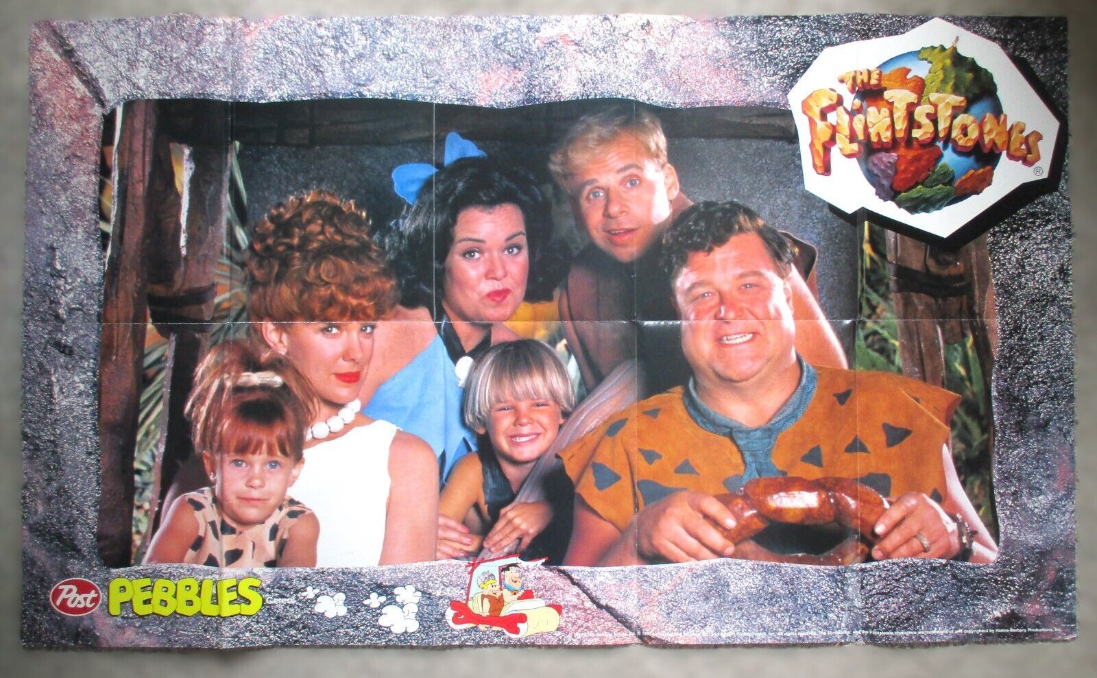 THE FLINTSTONES Giant Movie Poster - Post Fruity Pebbles Cereal Promo ...
