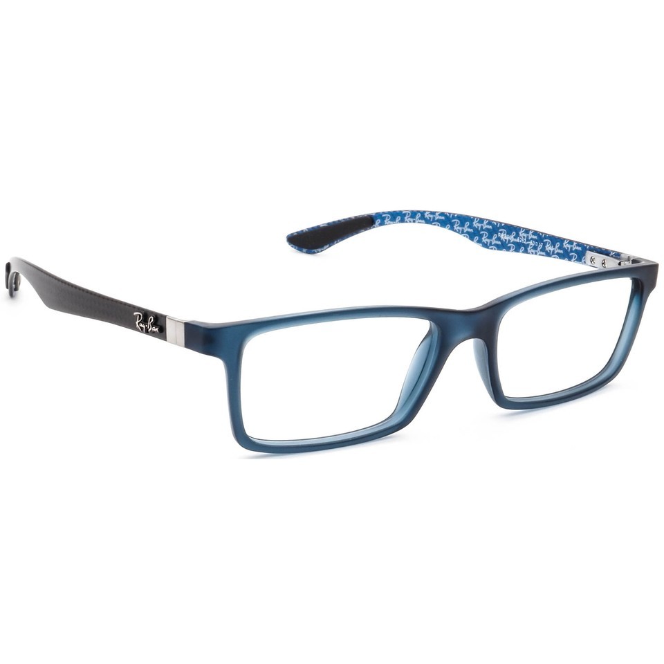 Ray-Ban Eyeglasses RB 8901 5262 Carbon Fiber Blue Rectangular Frame 53 ...