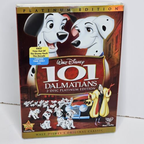 101 Dalmatians Two-Disc Platinum Edition (DVD, 2008) New w/Slip Cover ...